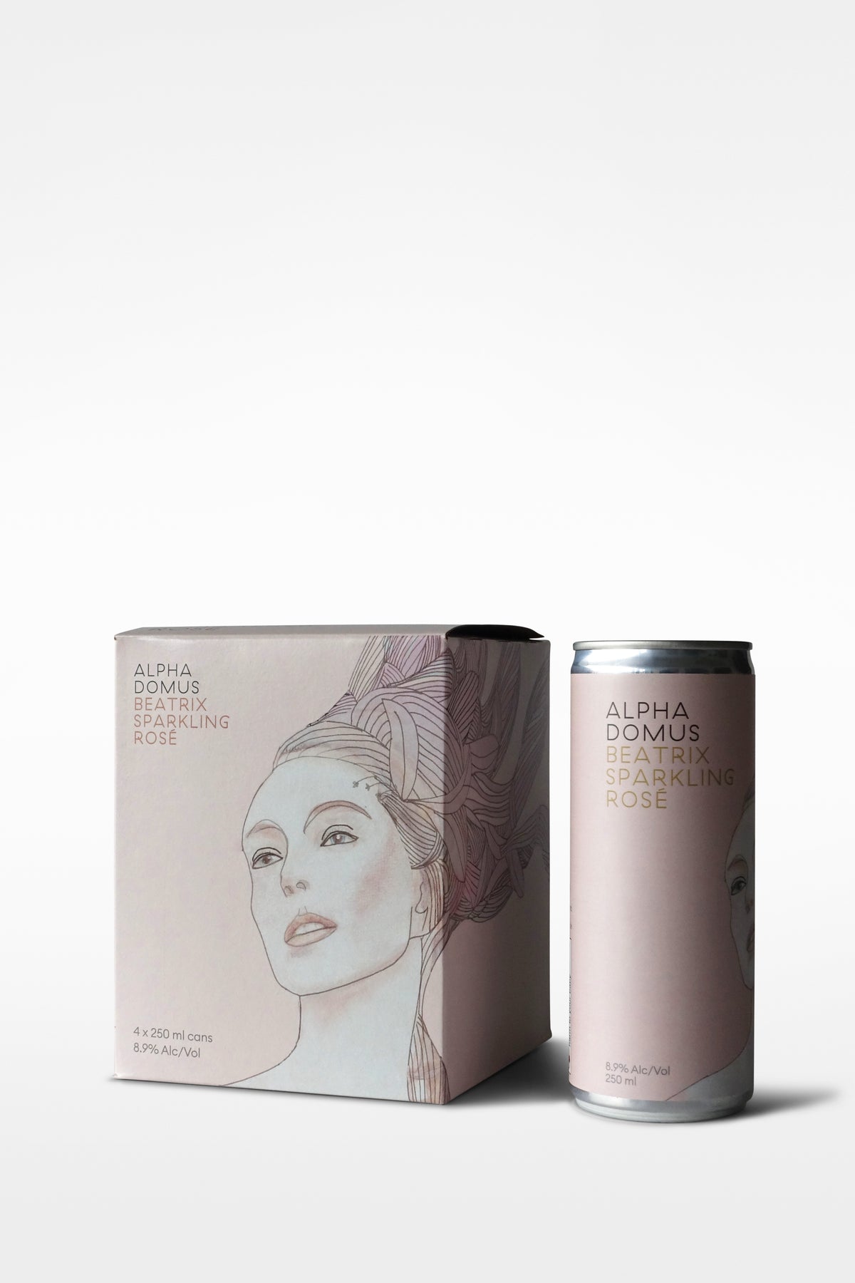 Alpha Domus Beatrix Sparkling Rosé 250ml 4 Pack | bythebottle.co.nz